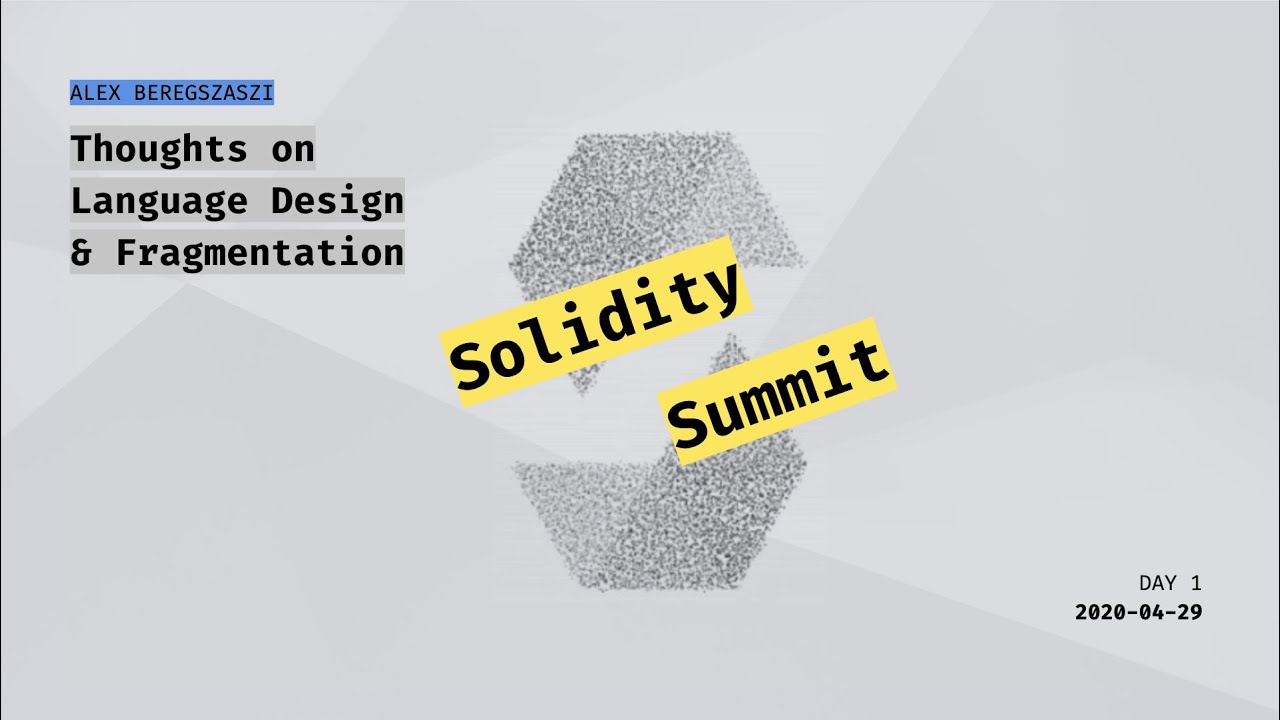 Thoughts on Language Design and Fragmentation by Alex Beregszaszi - YouTube