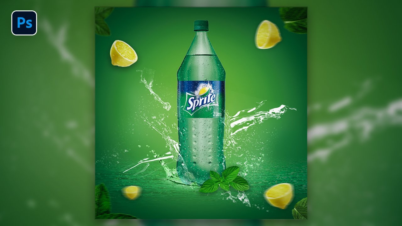 Sprite Advertisement Poster Design in Photoshop | GFX Tutorials - YouTube