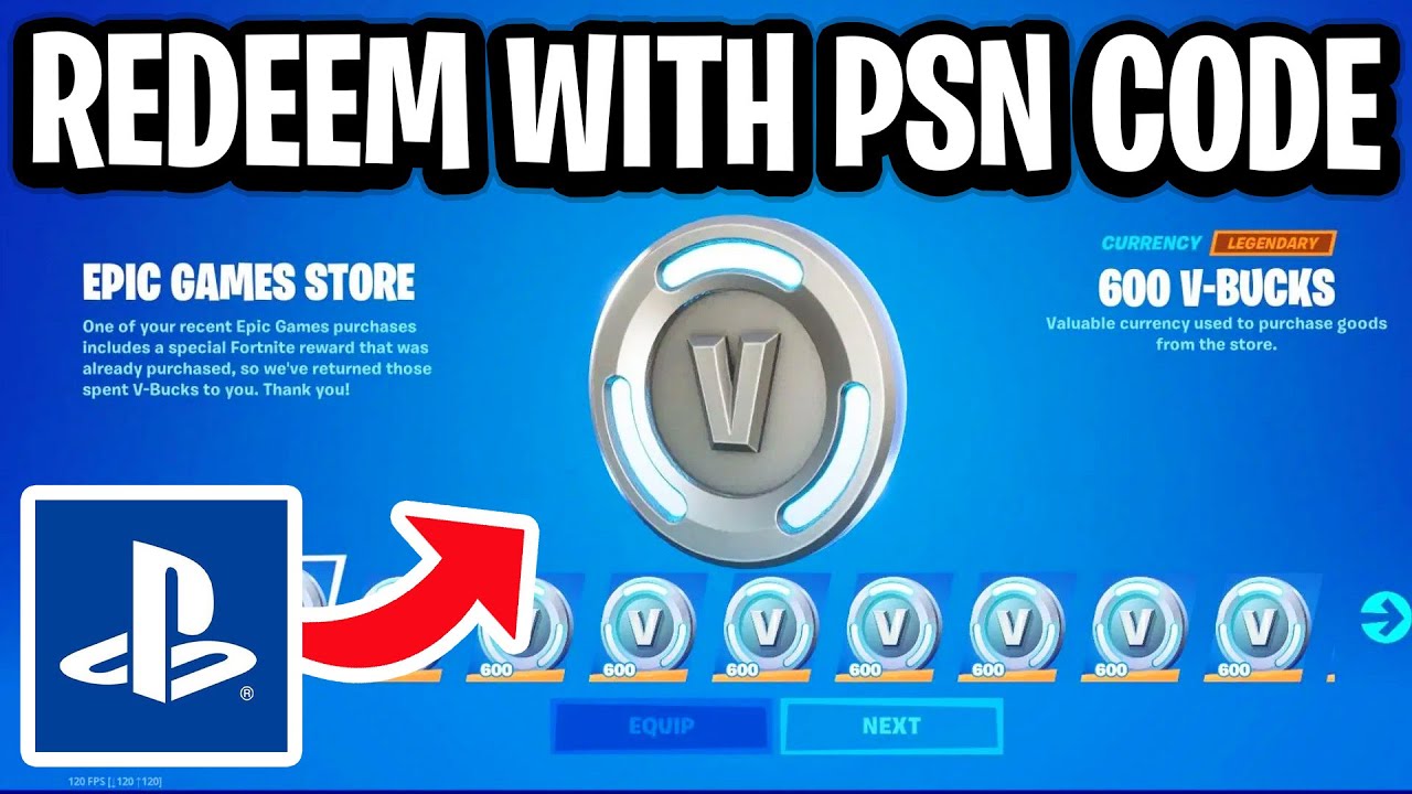 How To Redeem VBucks With PSN Codes - Easy Method - Fortnite - YouTube