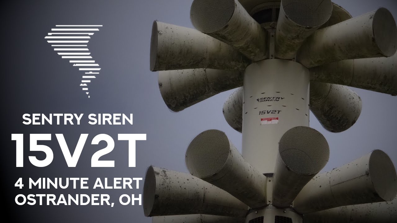 Sentry 15V2T Tornado Siren Test - Alert (4 Minutes) - Ostrander, OH ...