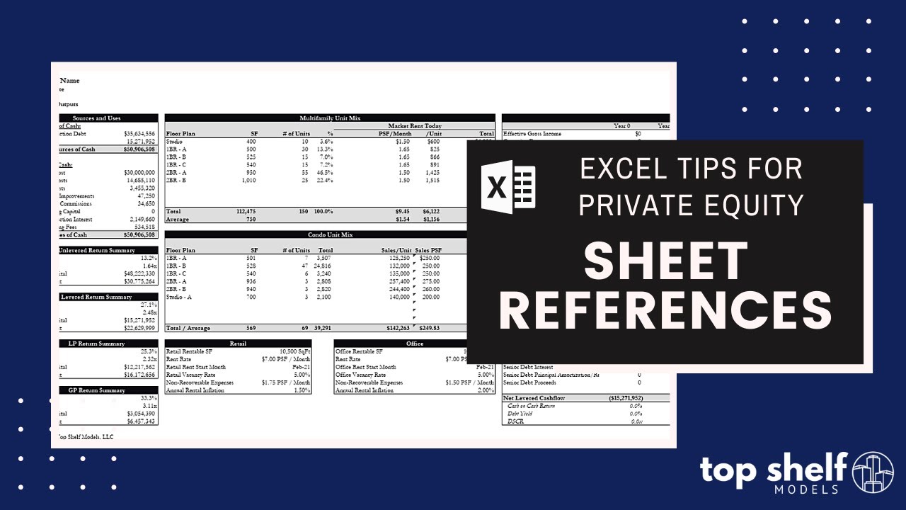 Excel Tips for Private Equity: Sheet References - YouTube
