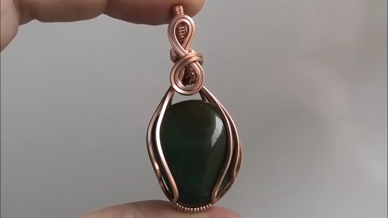 Tumbled Stone Wire Wrapped Pendant Tutorial - YouTube