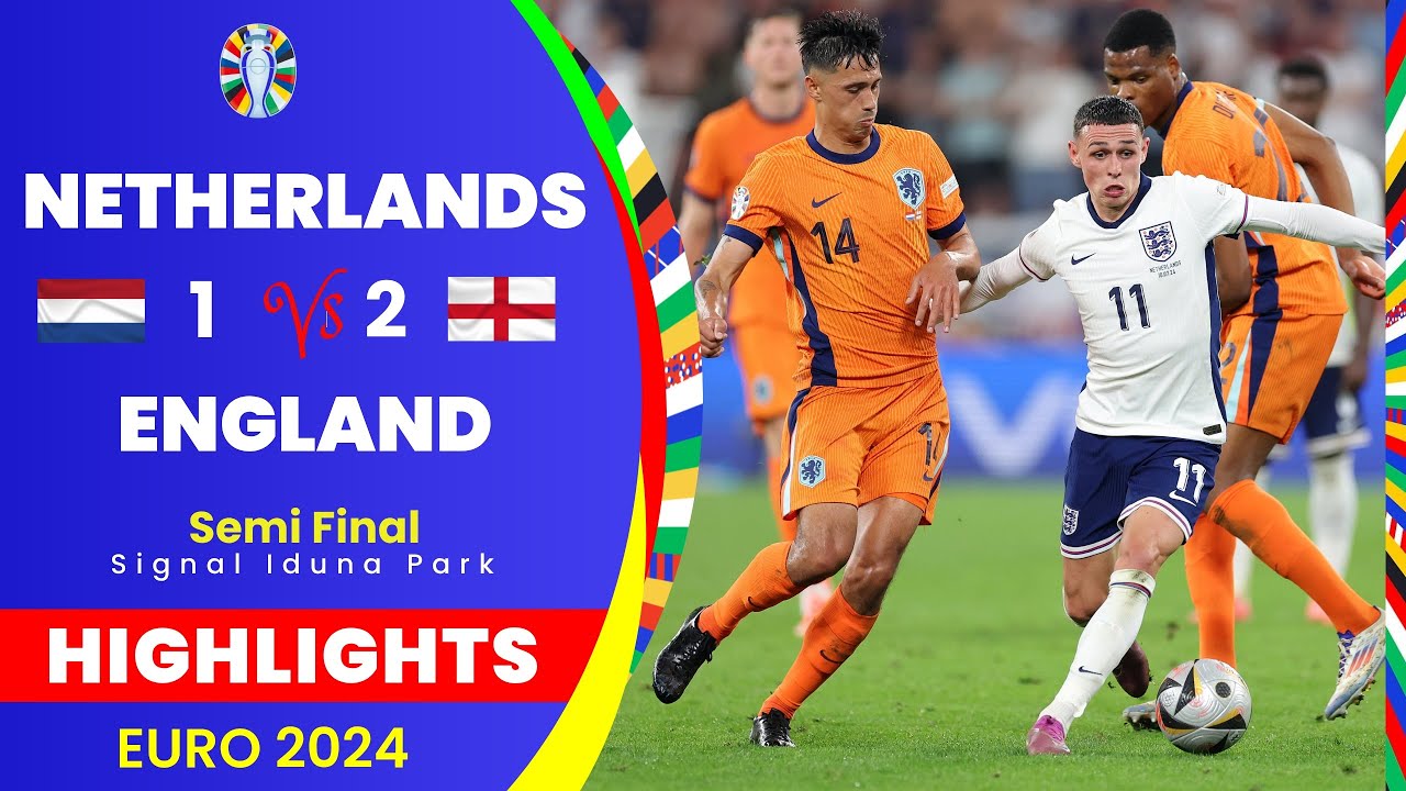Netherlands vs England - 1-2 Highlights | Euro 2024 Semi-Final - YouTube