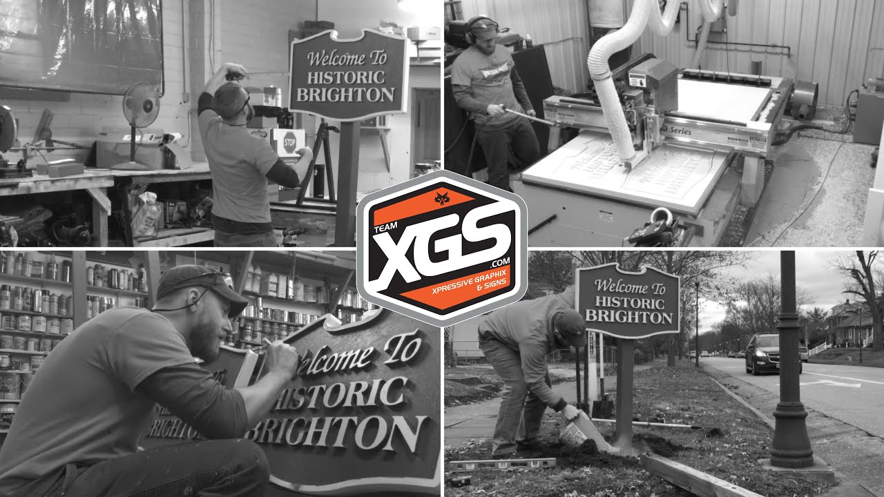 Xpressive Graphix & Signs - Welcome To Historic Brighton sign - YouTube