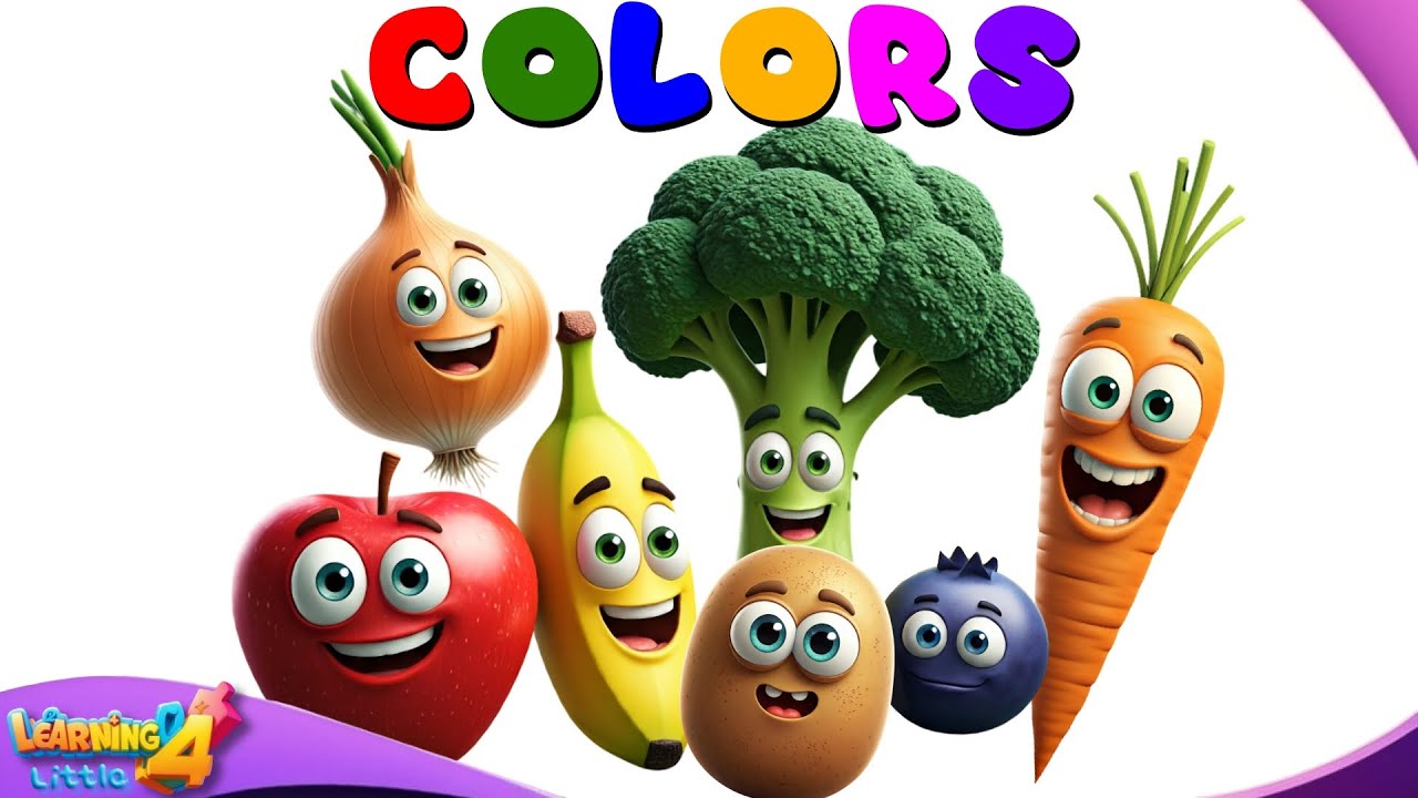 COLORS for Kids | Learn COLORS with Fruits and Vegetables | Colors ...