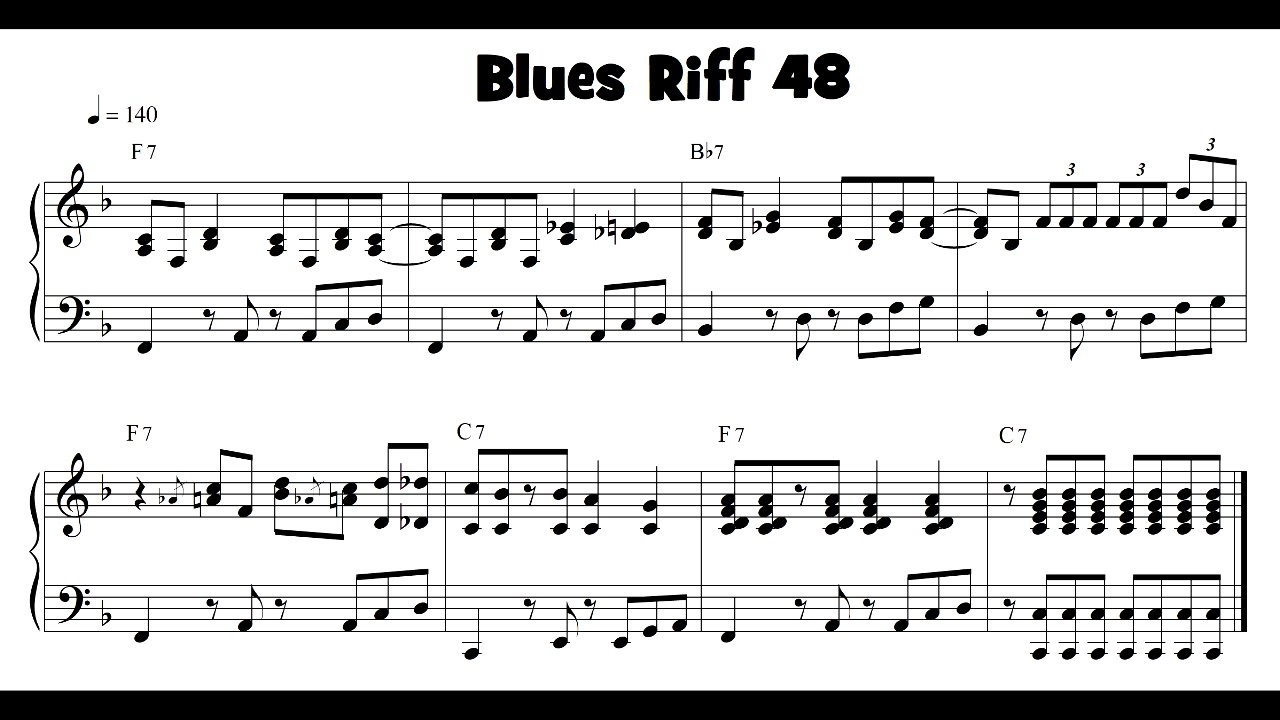 Blues Piano Riff 48 - YouTube