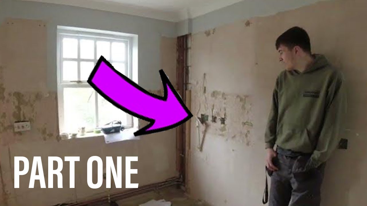 Kitchen electrical wiring. Oops yes I cut off the upstairs sockets!! - YouTube