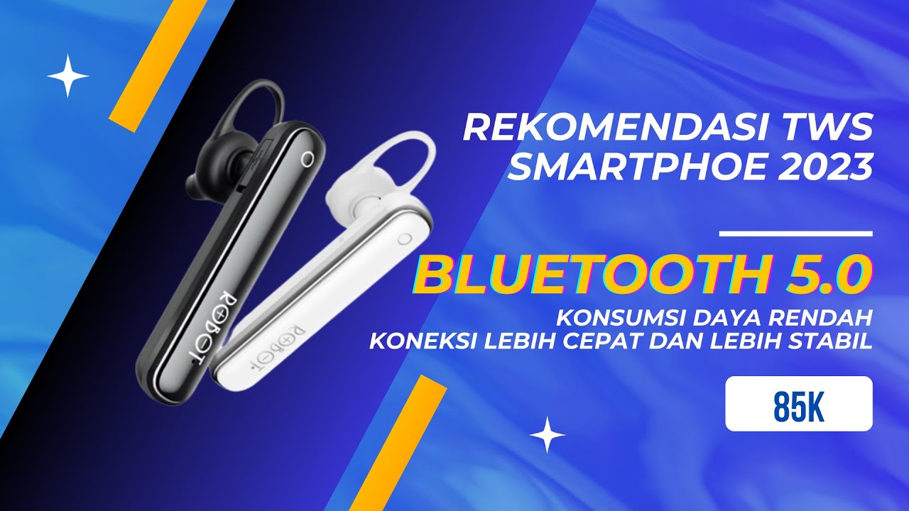 Rekomendasi TWS Smartphone 2023 ! Robot Talk10 Bluetooth Earphone ...