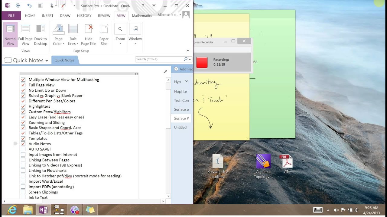 Surface Pro + OneNote - YouTube