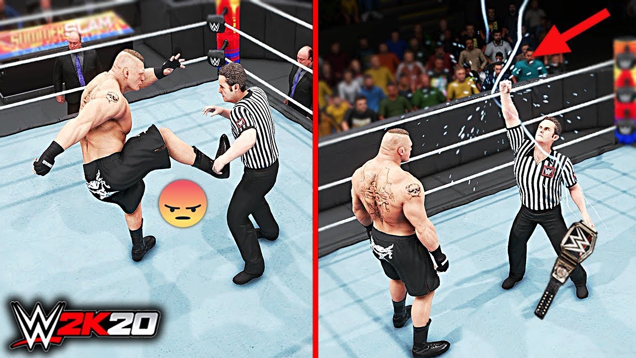 WWE 2K20: What Happens If The Referee Gets Angry on WWE Champion? - YouTube