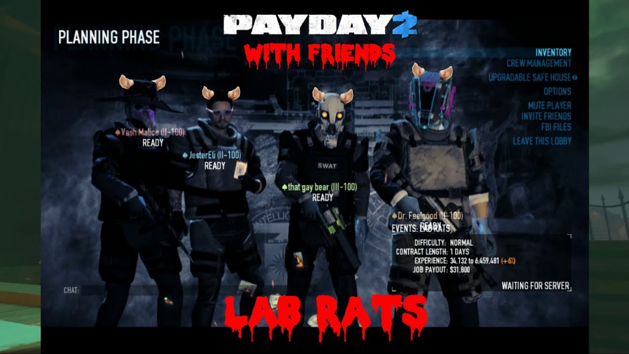 Payday 2 with friends: lab rats - YouTube