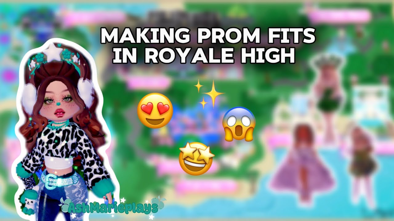 MAKING PROM FITS IN ROYALE HIGH | AshMarieplays - YouTube