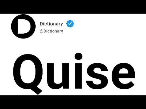 Quise Meaning In English - YouTube