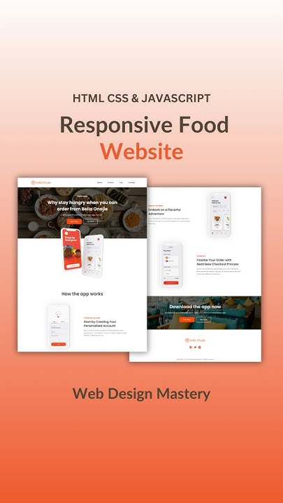 Responsive Food Delivery Website Using Html Css And Javascript Youtube