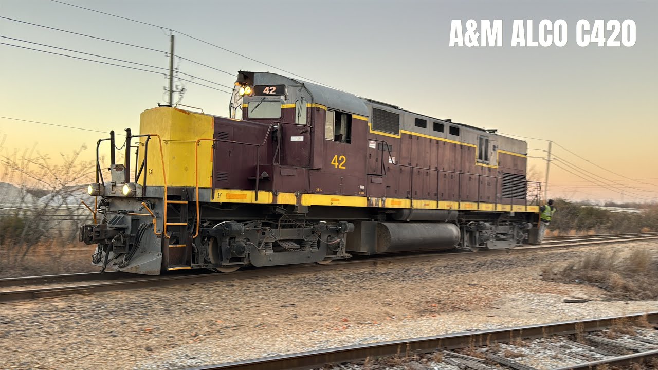 Arkansas & Missouri ALCO C420 42 switching #boxcars #trains # ...