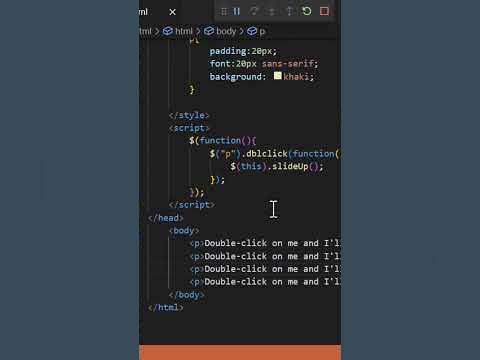 JQUERY DOUBLE CLICK EVENT | #shorts #programming #webdesign #webdevelopment #design - YouTube