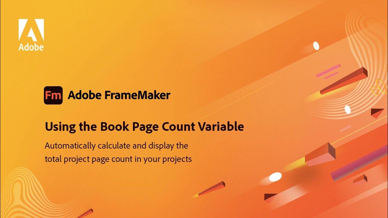 Total number of pages in a book in Adobe FrameMaker - YouTube