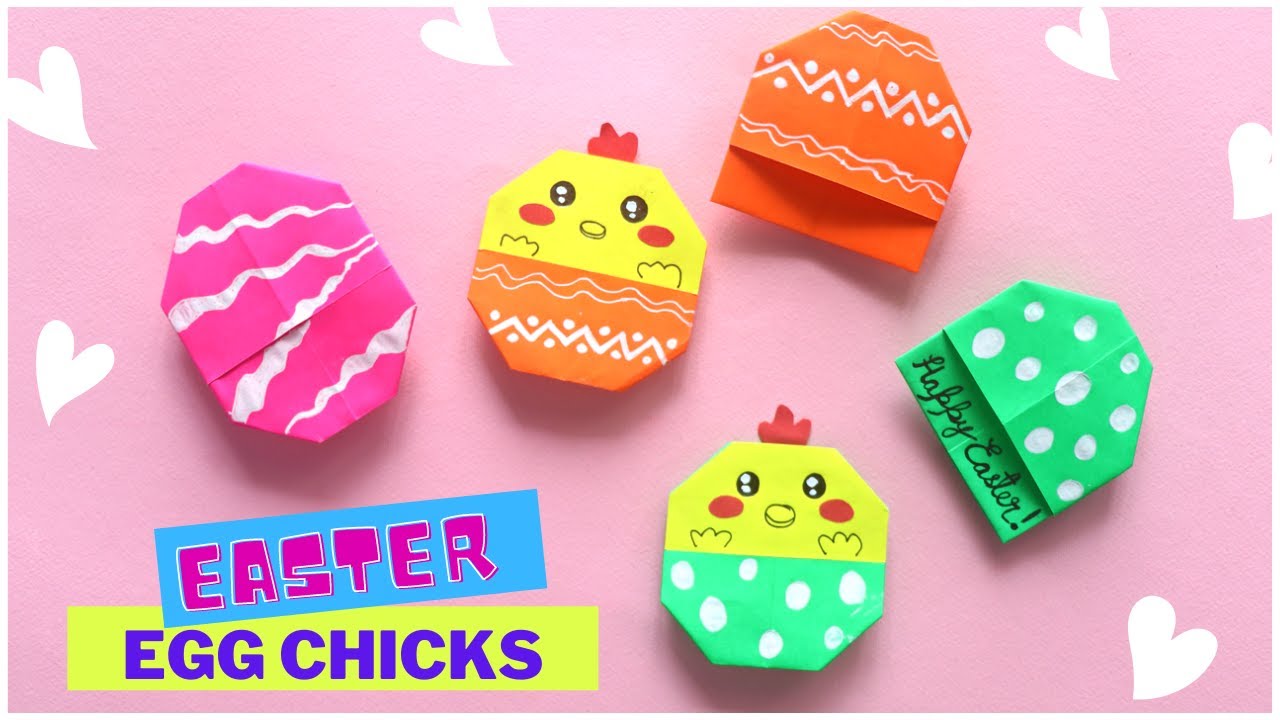 Origami Easter Egg with Chick | Easter Paper Crafts - YouTube