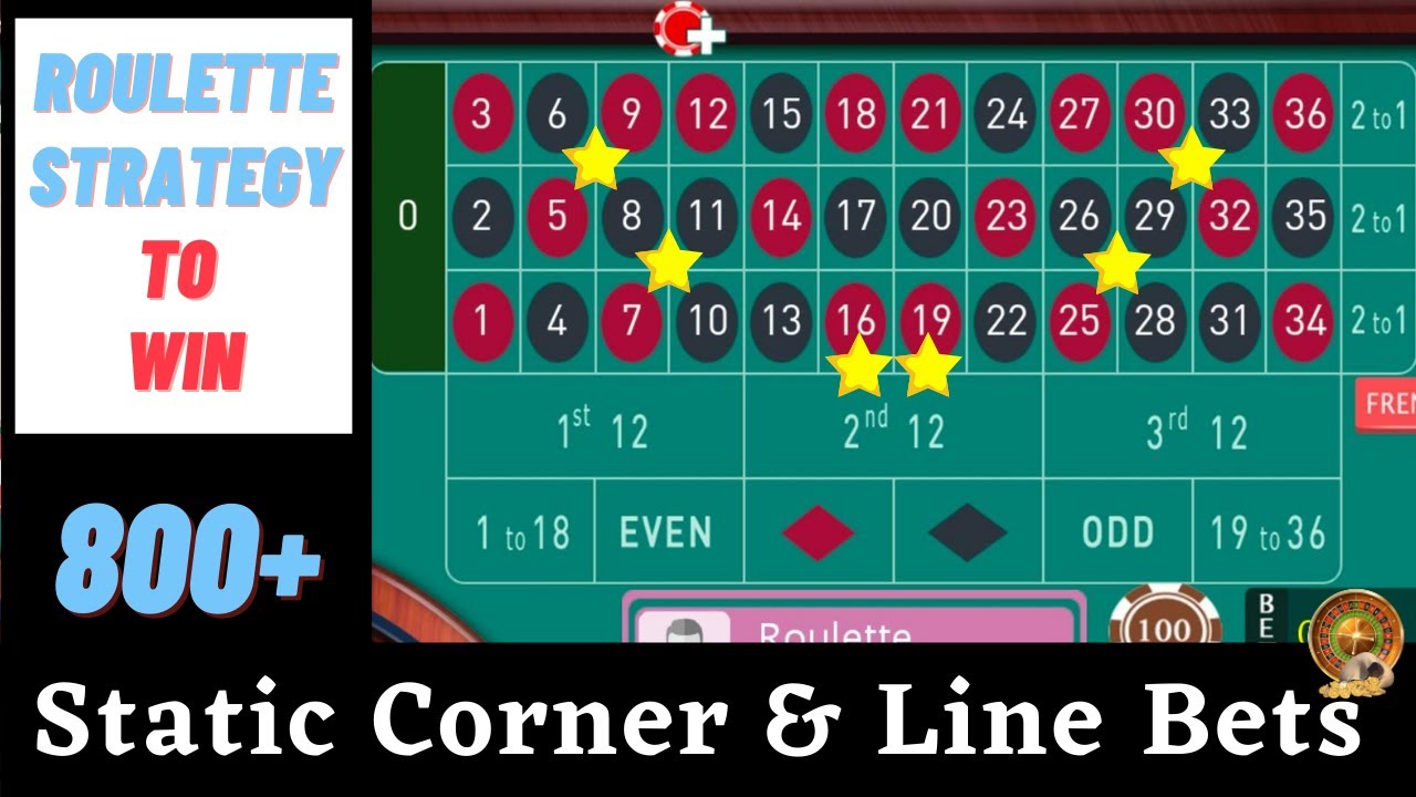 Static Corner Bets and Street Bets | Roulette Tricks To Win | Roulette ...