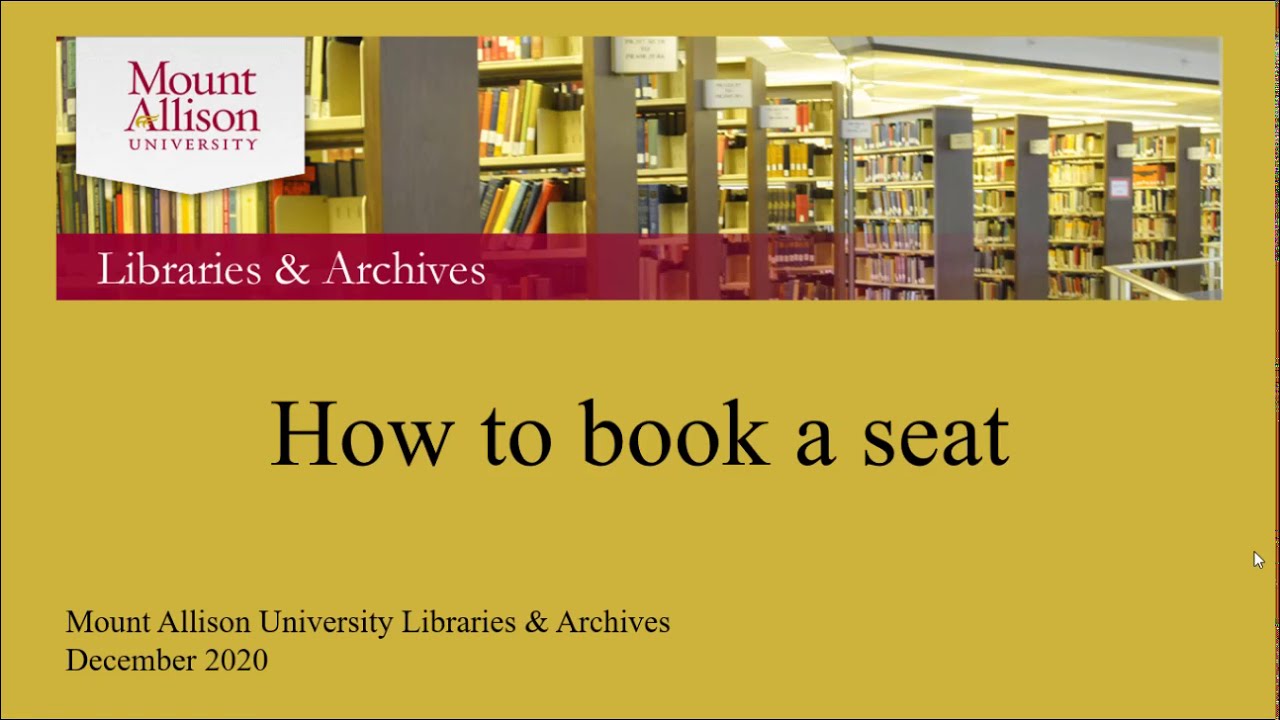 How to book a seat in the libraries - YouTube