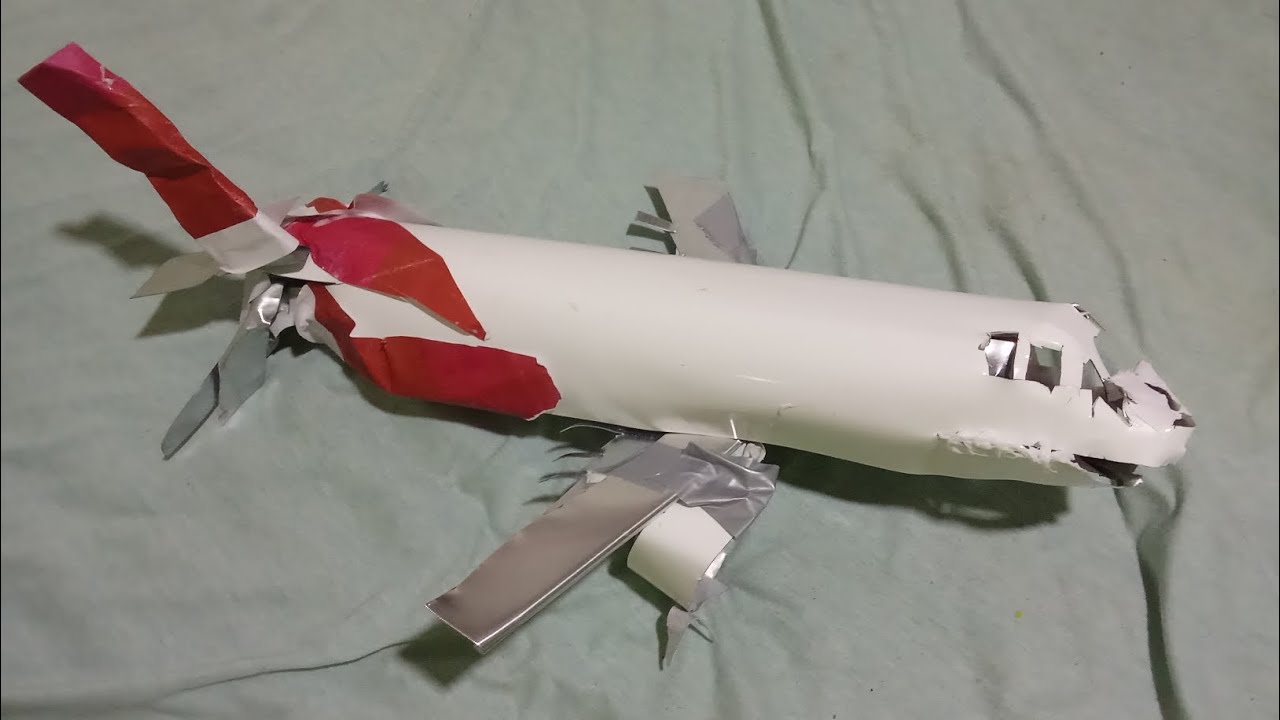 White Sheet metal airplane homemade (V9 Method) - YouTube