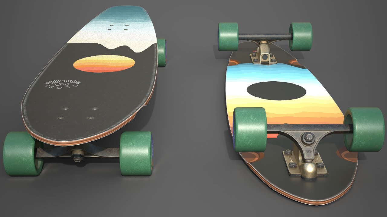 Complete Game Asset Tutorial Series | Part 3 | Blender Skateboard Deck ...