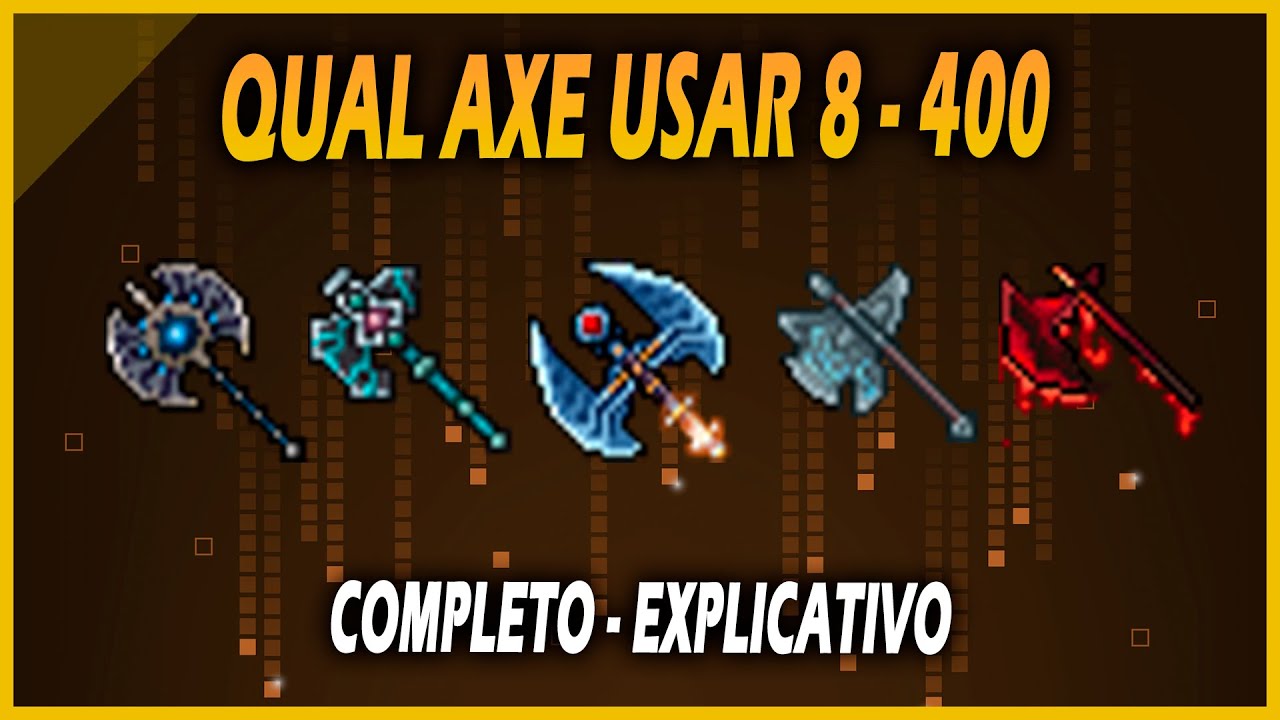 [TIBIA] - QUAL AXE USAR DO LEVEL 8 AO 400+ | EXPLICATIVO (COMPLETO ...