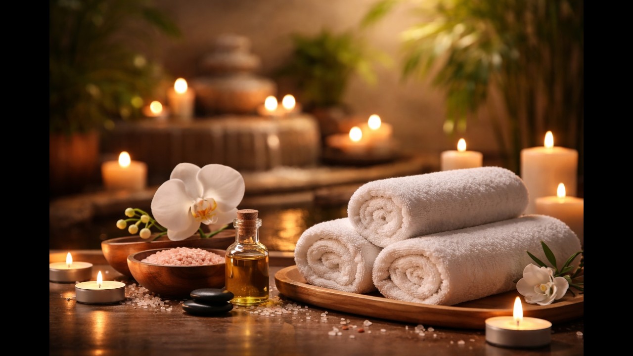 1 Hour Relaxing Spa Ambience 🌿 Soothing Atmosphere for Stress Relief ...