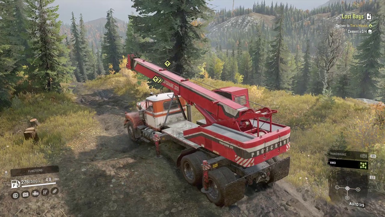 Snow Runner Lost bags tangled job - YouTube