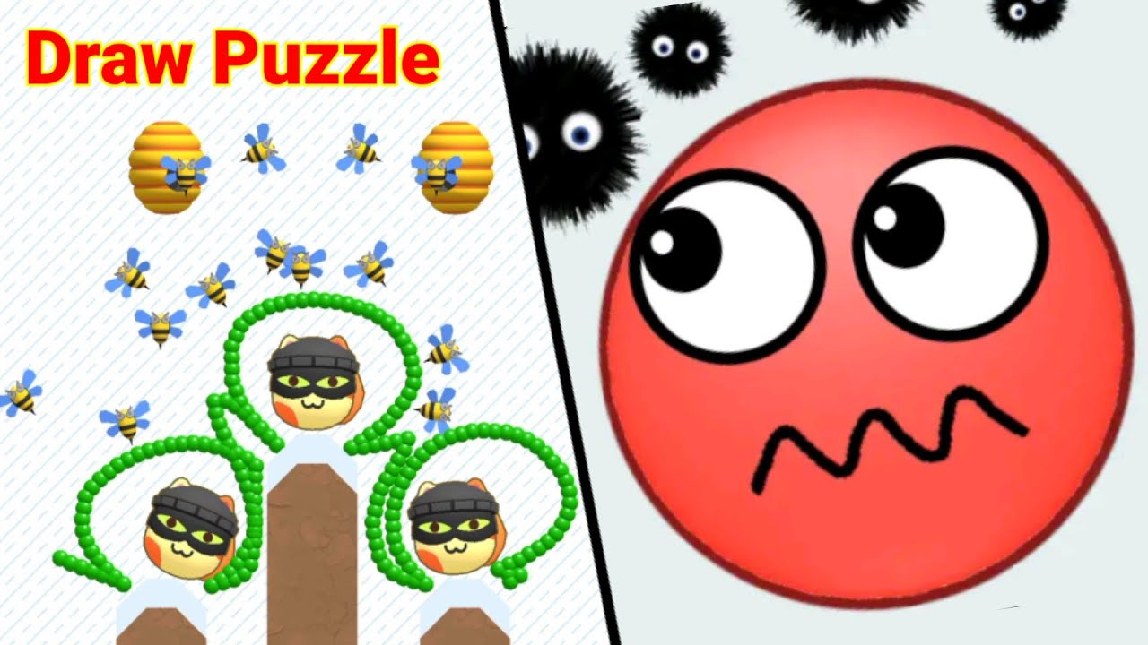 🎰 Hide Ball brain teaser games 🆚 draw the line 3d / 2048 gameplay part ...