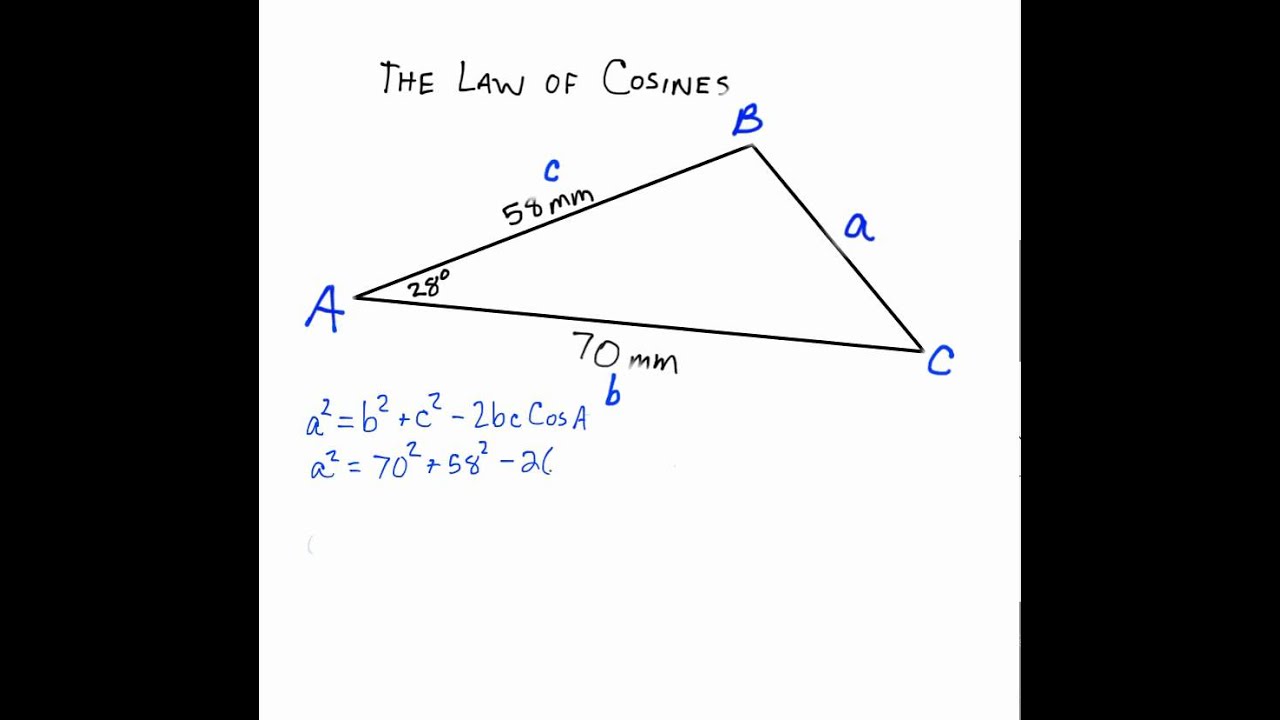 Using The Law Of Cosines SAS To Solve A Triangle YouTube