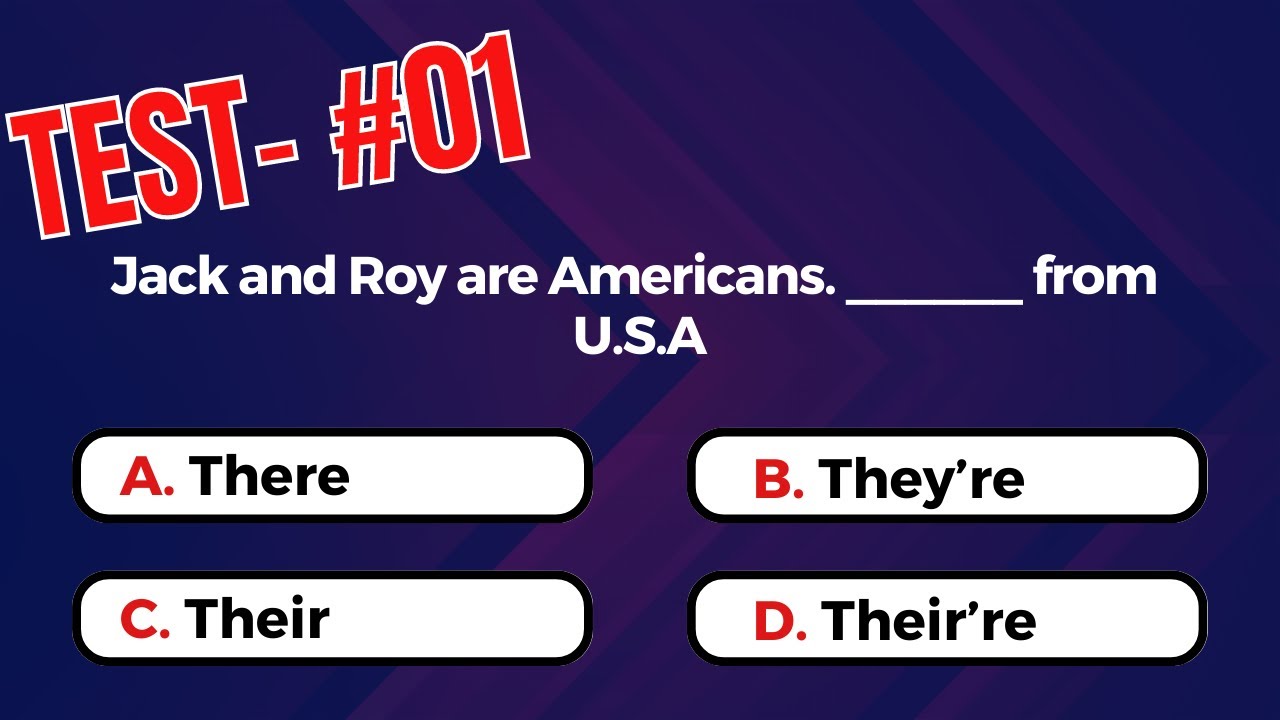 English Grammar Test #01 | English Level। English Quiz Mastery - YouTube