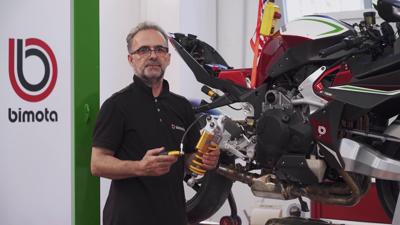 Bimota Tesi H2. How to disassembly the rear shock. - YouTube