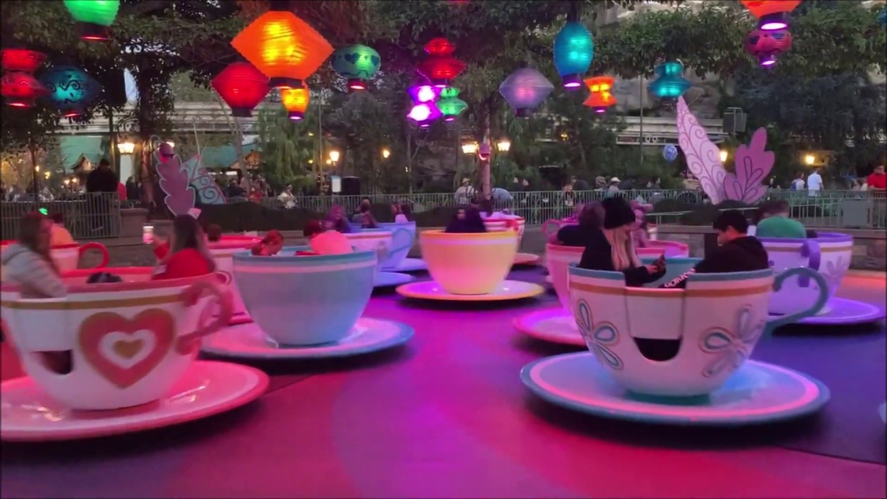 Mad Tea Party Tea Cups Ride at Disneyland - YouTube