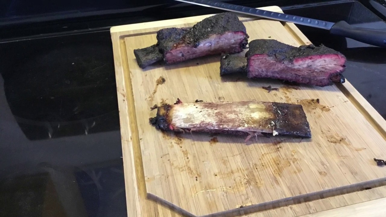 Beef Plate Ribs On The GMG Davy Crockett - YouTube