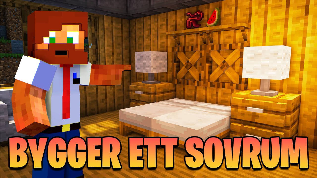 Bygger ett SOVRUM i Minecraft - YouTube