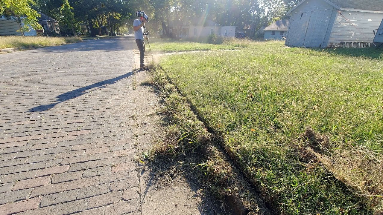 CRAZY Overgrown Sidewalks and Curbs get TRANSFORMED - YouTube