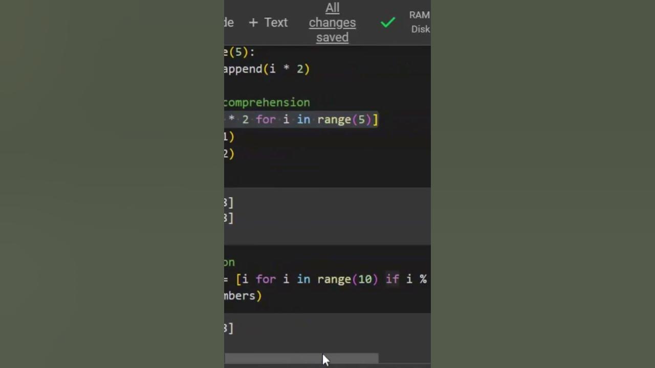 Python List Comprehension Simplified #coding #javascript#short - YouTube