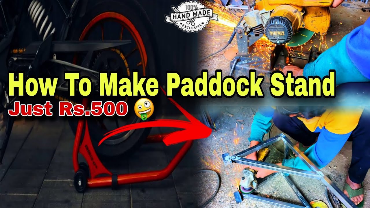 making paddock stand at home || paddock stand for any bike || ktm ...