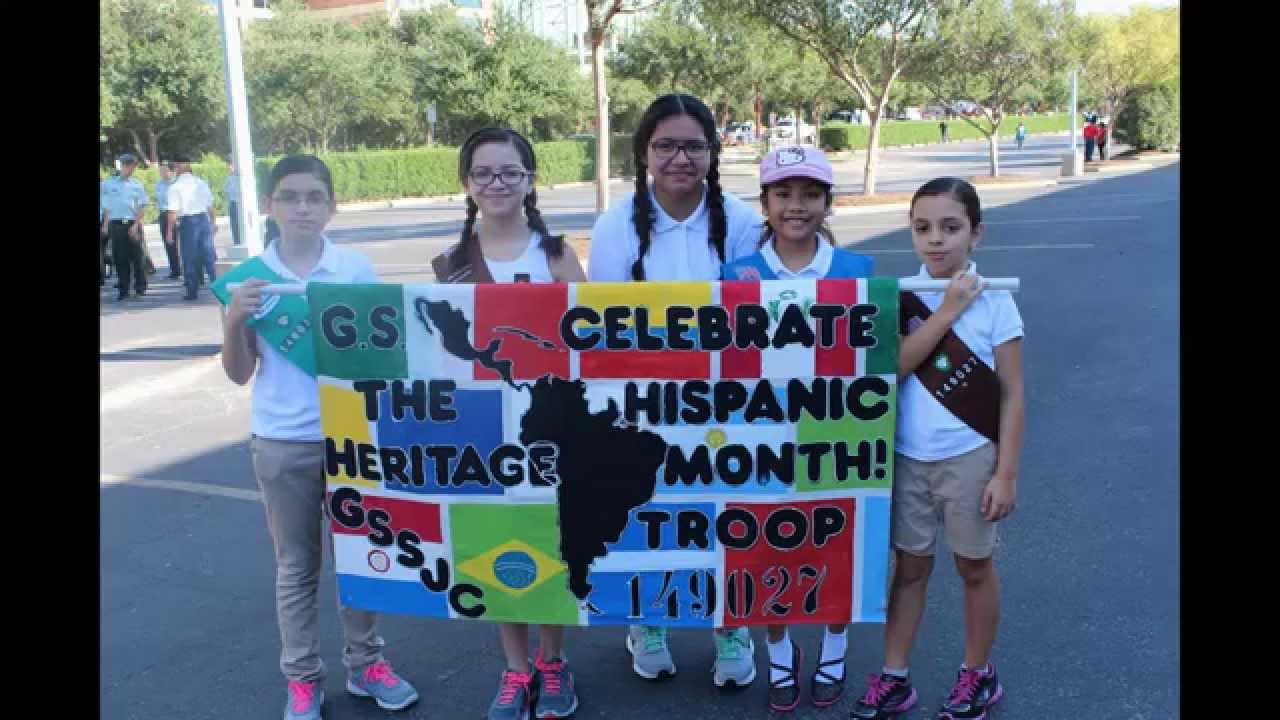 Girl Scouts participating in the Hispanic Haritage Parade in Houston Tx ...