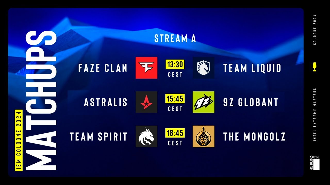 FAZe vs. Liquid, Astralis vs. 9z, Spirit vs. The MongolZ | IEM Colonia ...