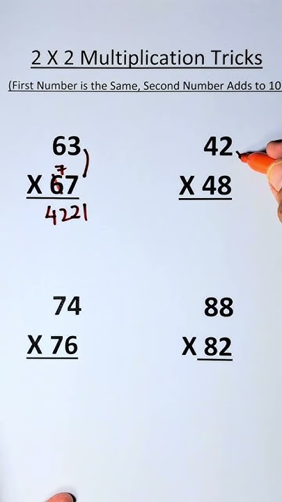 2 x 2 Multiplication Tricks where First Number is the Same and Second ...