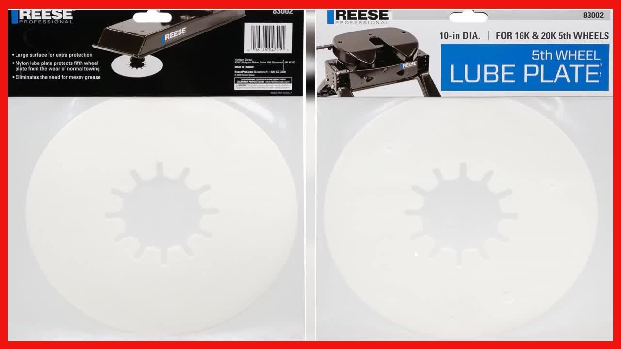 Great product - Reese Towpower 83002 Fifth Wheel Lube Plate - YouTube