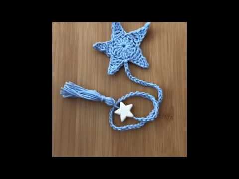DIY Crochet Star Bookmark - YouTube