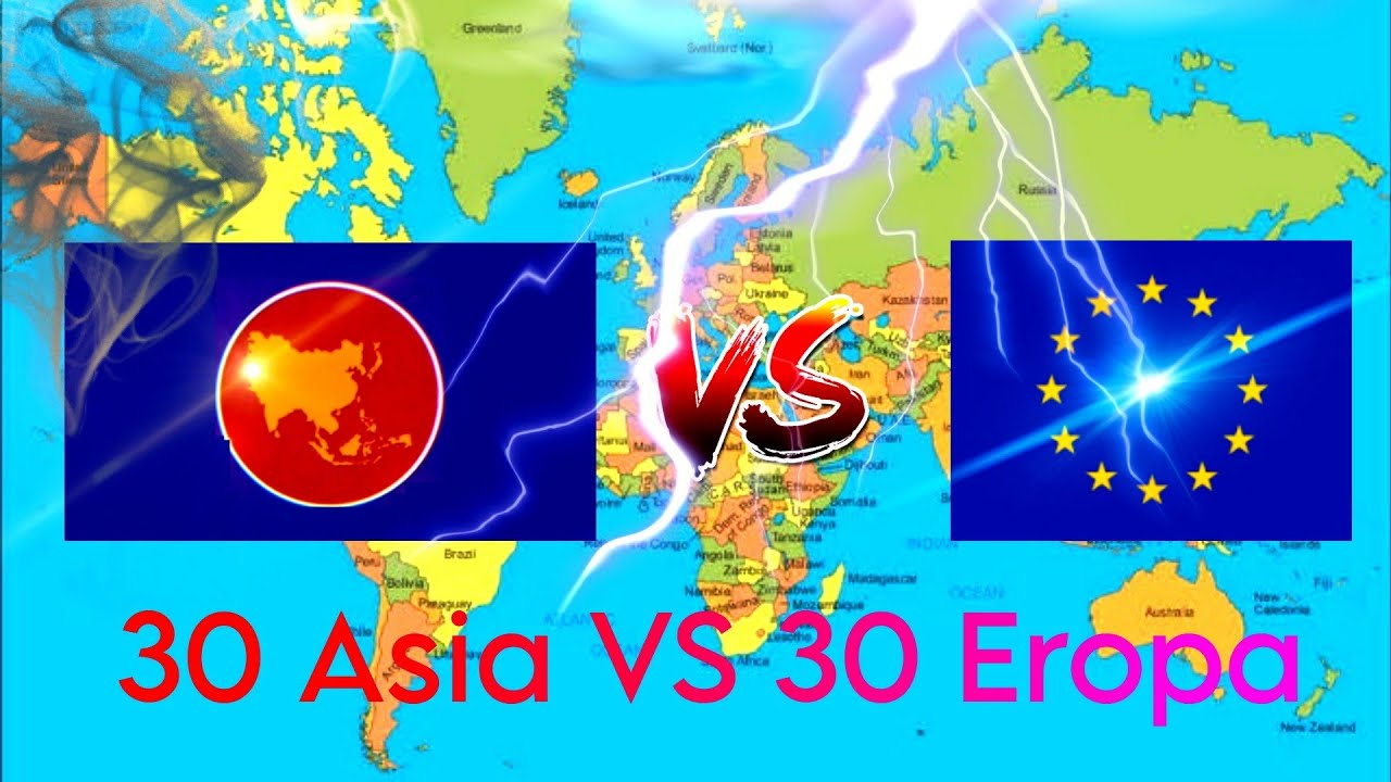 30 Asia VS 30 Eropa 🇪🇺 - YouTube