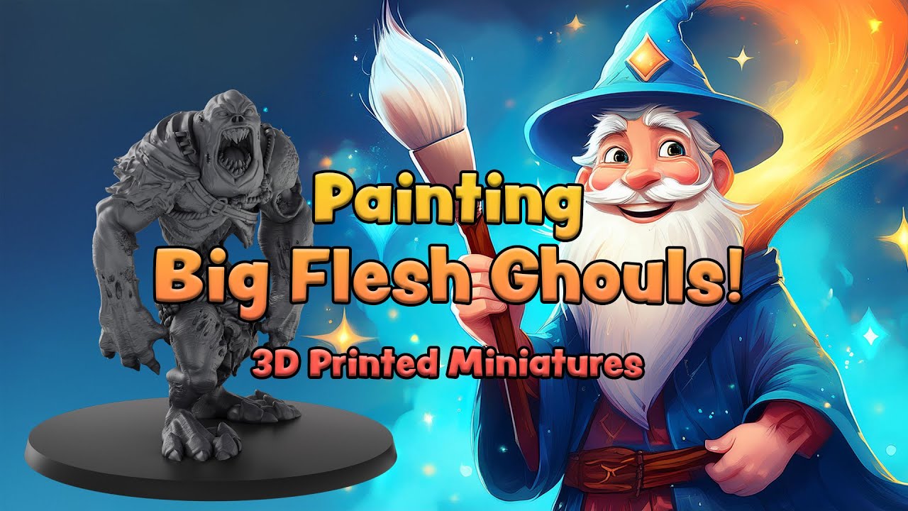 Painting Big Flesh Ghouls! Tabletop Miniature Painting #3dprinted - YouTube