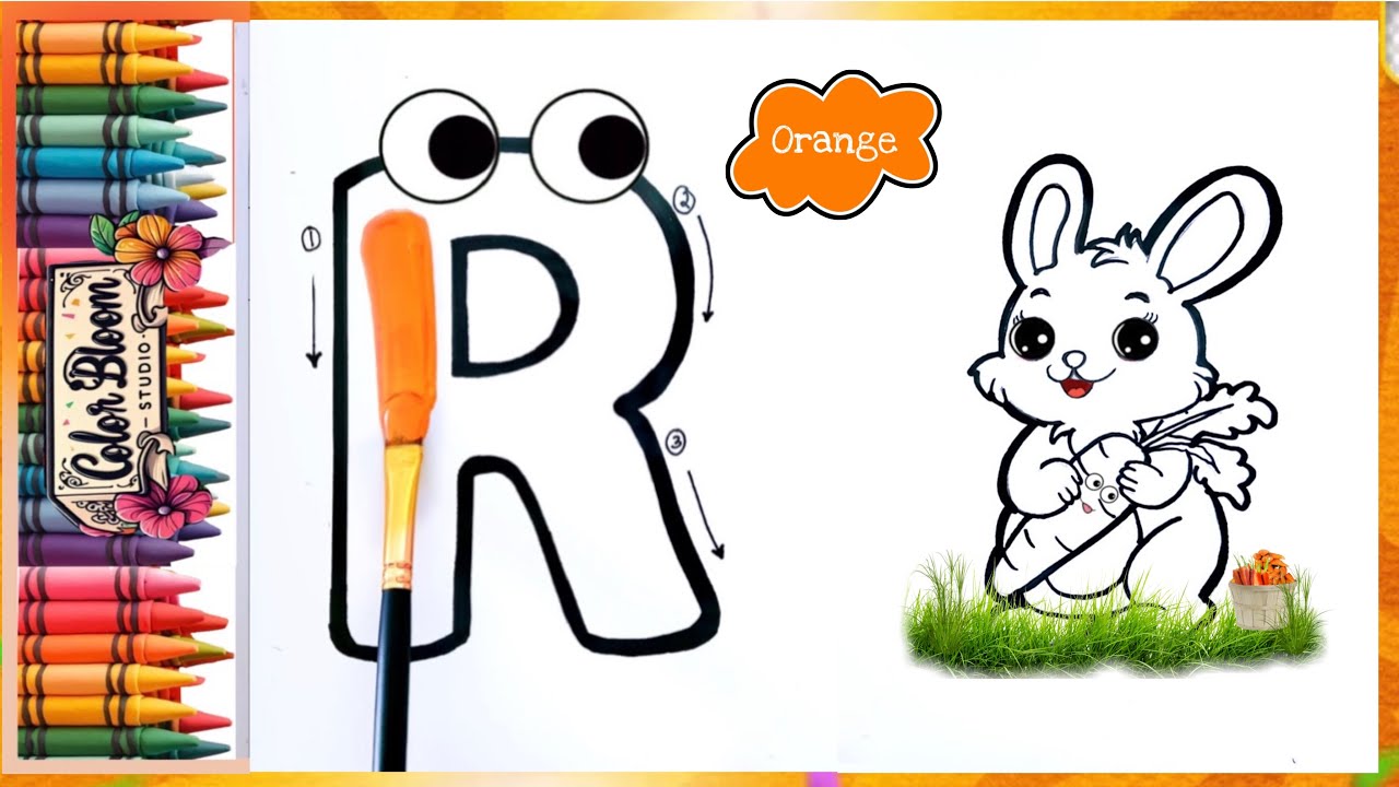 Learn The Alphabet - Letter R | Fun With Words, Drawing & Coloring For ...