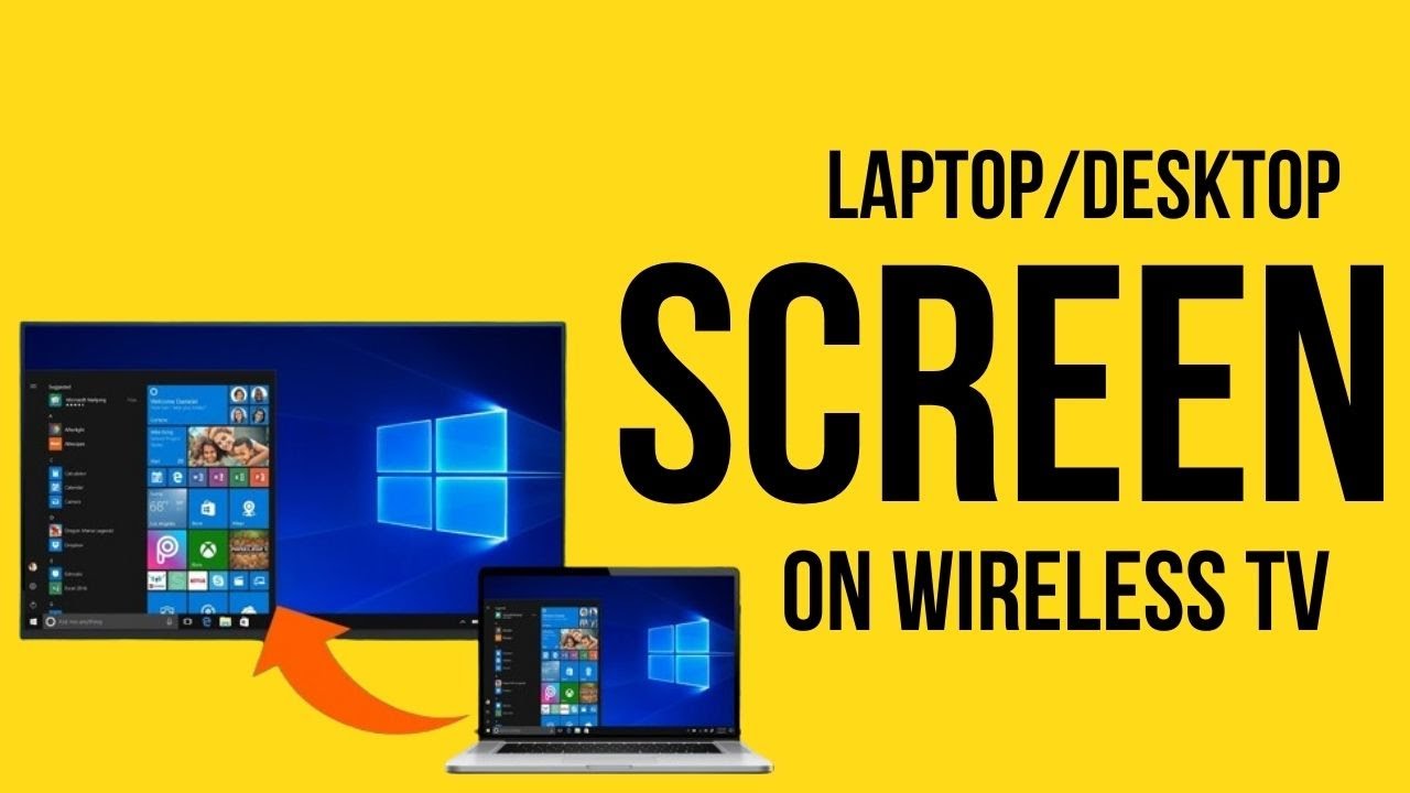 How to Connect Laptop Screen to TV Wirelessly | How To Screen Mirroring ...
