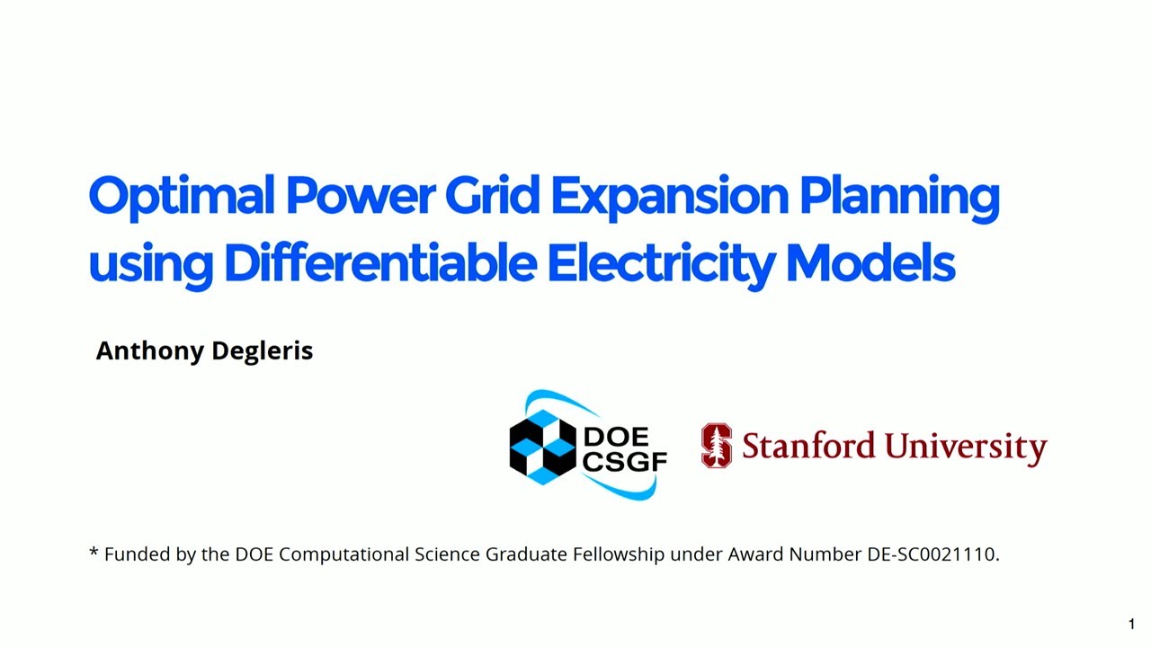 DOE CSGF 2024: Optimal Power Grid Expansion Planning using ...