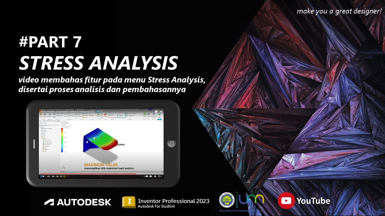 Stress Analysis on Autodesk Inventor Professional 2023 - PART7 - YouTube